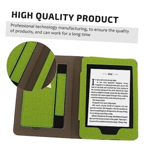 UKCOCO Tablet Case E-Reader Cover for E- Reader Ebook Reader Case Reader Tablet E-Reader Protective Case Auto Wake Protective Case E-Reader Cover Green Imitation Leather Paper Hand Rest