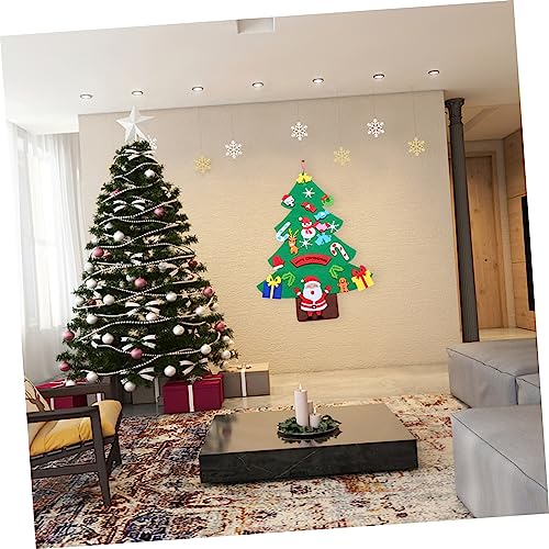 Toyvian 1 PC Felt Christmas Tree Felt Hanging Decoration Felt Christmas Tree Ornaments DIY Christmas Tree Set Kids Decor Christmas Gifts Christmas Decor Christmas Party Decoration Set 3D