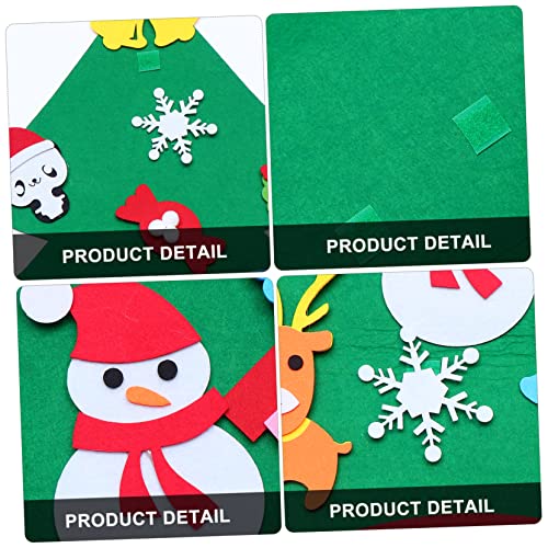 Toyvian 1 PC Felt Christmas Tree Felt Hanging Decoration Felt Christmas Tree Ornaments DIY Christmas Tree Set Kids Decor Christmas Gifts Christmas Decor Christmas Party Decoration Set 3D