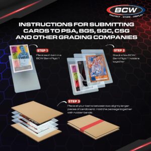 BCW SR1 Grading Submission Sleeves for PSA | Save & Grade Your Cards | Semi Rigid Card Holder 100ct