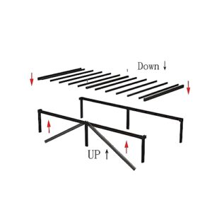 Besebay Twin Size Bed Frame 14 Inch Heavy Duty Metal Frames with Steel Slats Support Ample Storage No Box Spring Needed, Easy Assembly, Noise Free, Black