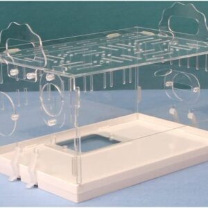 Hamster Transparent Tray Cage Acrylic Single Layer Villa Simple Cavie Guinea Pig Cage Pet Houses Habitats Supplies for Hamster Gerbils Dwarf Hamster Rat Guinea Pig (11.8 * 7.9 * 5.9)