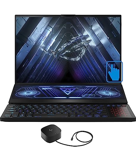 ASUS ROG Zephyrus Duo 16 Gaming & Entertainment Laptop (AMD Ryzen 7 6800H 8-Core, 16GB DDR5 4800MHz RAM, 2x512GB PCIe SSD RAID 0 (1TB), GeForce RTX 3060, 16.0" Win 11 Home) with G5 Essential Dock