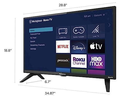 Westinghouse 24" 720p LED Roku Smart TV WR24HT2212 (Renewed)