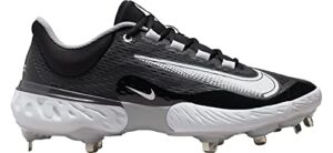 nike alpha huarache elite 4 low dj6521-011 black-white men's metal baseball cleats 10.5 us