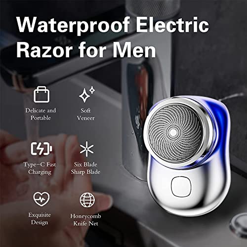 Mini-Shave Portable Electric Shaver Electric Razor for Men Powerful Storm Shaver for Men Storm Shaver Pocket Size Shaver Wet and Dry Shaver USB Rechargeable Travel 2023 Upgrade (Black)