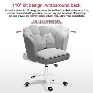 Office Chair Cute Petal Desk Chair, Modern Fabric Home Butterfly Chairs Height Adjustable Chair Makeup Chairs Computer Chairs