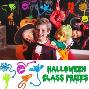 50Pcs Halloween Sticky Hands, Party Favors Toys for Kids, Sticky Stretchy Toys for Halloween Trick or Treat, Exchange Gifts, Goodie Bags, Classroom Prizes (Random)