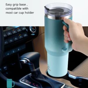 Gpeng 40 oz Tumbler with Handle, Water Bottles with Straw Lid and Anti-Slip Sleeve, Insulated Stainless Steel Travel Mug Cup Holder Friendly, Keep Drinks Cold or Hot for Hours