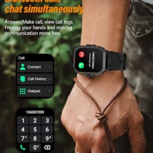 EarlySincere Smart Watch, 1.96''HD Full Touch Screen Bluetooth Call Outdoor Sports Watches with Waterproof Dust-Proof, Activity Fitness Tracker Blood Oxygen Sleep Monitor Pedometer for iOS Android