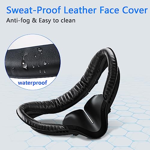 Compatible with Oculus Quest 2 Face Bracket Replacement,VR PU Leather Face Pad Protective for Meta Quest 2,Sweat-Proof Comfortable Face Cover Cushion VR Accessories