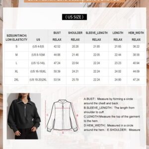 Dokotoo Womens Casual Half Zip Pullover Sweatshirts Long Sleeve Workout Tops Fall Comfy Cropped Loose Quarter Zipper Sweatshirt Jackets Winter Clothes 2023 Trendy Outfits White Mdeium