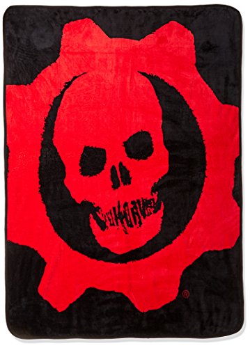 Seven Times Six Gears of War Men's Video Game Series Skull Logo Soft Plush 48" x 60" Flannel Fleece Throw Blanket