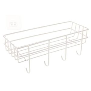 fondotin 1 set wrought iron storage rack sink drainer basket wire bin basket under desk cable organizer wire tray cosmetic tray shampoo holder toiletry storage bracket kitchen wall rack