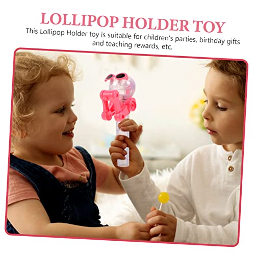 Alasum 2pcs Lollipop Robot Kids Food Toys Cake Toy Funny Lollipop Holder Lizard Toy Robot Lollipop Case Novelty Lollipop Robot Colored Lollipop Holder Kids Lollipop Holder