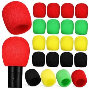 vaguelly 32 pcs microphone sponge cover headphones microphone headset microphone foam mic cover handheld microphone dj accessories dj microphone mic windscreen caps universal mic covers dj