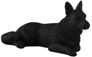 jfsm inc. 4" mini black german shepherd figurine - black german shepherd gifts, gifts for german shepherd lovers, black german shepherd decor