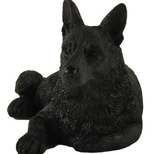 JFSM INC. 4" Mini Black German Shepherd Figurine - Black German Shepherd Gifts, Gifts for German Shepherd Lovers, Black German Shepherd Decor