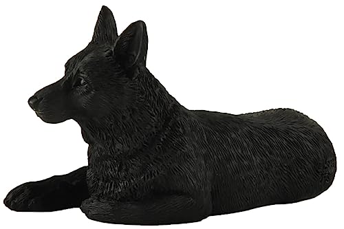 JFSM INC. 4" Mini Black German Shepherd Figurine - Black German Shepherd Gifts, Gifts for German Shepherd Lovers, Black German Shepherd Decor