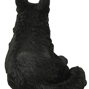 JFSM INC. 4" Mini Black German Shepherd Figurine - Black German Shepherd Gifts, Gifts for German Shepherd Lovers, Black German Shepherd Decor