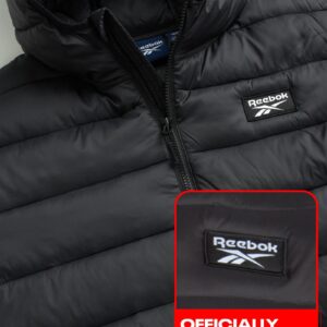 Reebok Men's Jacket - Packable Quilted Puffer Coat - Weather Resistant Lightweight Outerwear Windbreaker Coat for Men (M-XXL), Size Medium, Black