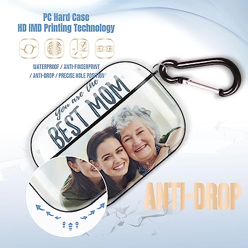 Custom Airpods Case for Airpods Pro (1st/2nd Generation), Customize Airpod Case Cover with Your Photo/Text/Name Personalized Airpod Case with Keychain, Personalized Gift