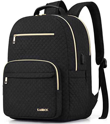 Laptop Backpack for Women, 15.6 Inch Travel Backpack for Women as Person Item Flight Approved, Waterproof Nurse Backpack, Computer Backpack Travel Bags Casual Daypacks for College, Business,Work