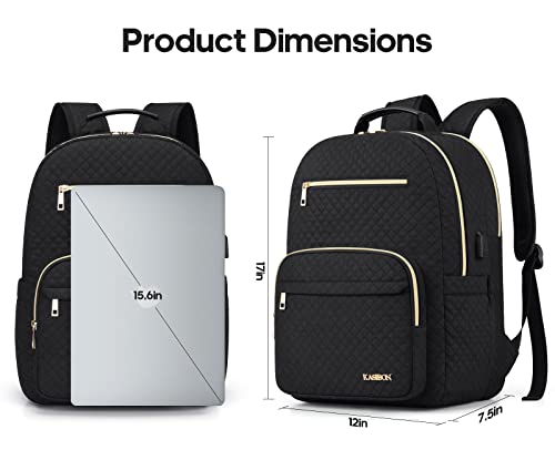 Laptop Backpack for Women, 15.6 Inch Travel Backpack for Women as Person Item Flight Approved, Waterproof Nurse Backpack, Computer Backpack Travel Bags Casual Daypacks for College, Business,Work