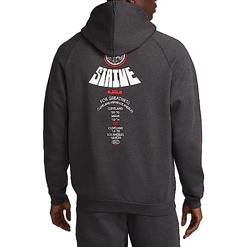 Nike Lebron Pullover Basketball Hoodie DQ6129-032 Dark Grey Men's Hooded Sweatshirt X-Large