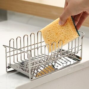 kaileyouxiangongsi Sink Sponge Holder - Kitchen Sink Caddy Organizer - Quick Draining, 304 Stainless Steel