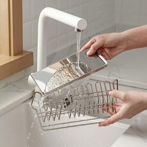 kaileyouxiangongsi Sink Sponge Holder - Kitchen Sink Caddy Organizer - Quick Draining, 304 Stainless Steel