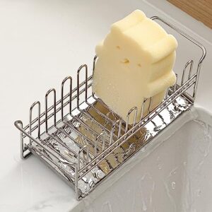 kaileyouxiangongsi Sink Sponge Holder - Kitchen Sink Caddy Organizer - Quick Draining, 304 Stainless Steel