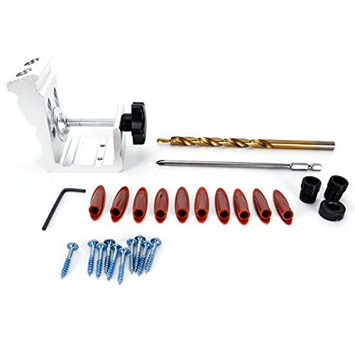 Hztyyier Woodworking Pocket Hole Jig Kit for Secure and Attractive Joining of Wood Surfaces