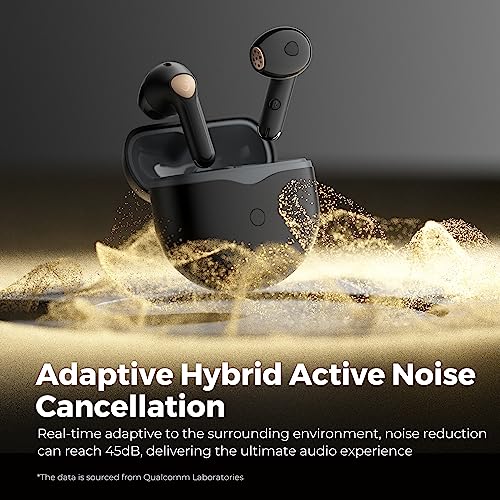 SoundPEATS Air4 Wireless Earbuds with Snapdragon Sound AptX Adaptive Lossless, QCC3071 Bluetooth 5.3 Earbuds with Boost Bass, Multipoint Connection, 6-Mic CVC, Low Latency, 26Hrs, IPX4 Rated