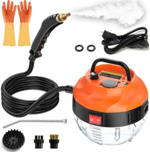 auxco 2500w steam cleaner, high pressure steamer for cleaning, portable handheld steam cleaners for home use, steamer for car detailing, steam cleaner for upholstery, kitchen, bathroom, grout and tile