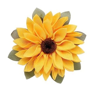 minimalistxs sunflower wreaths for front door 15.75inch burlap wreath with yellow sunflower for wall window hanging decor front door farmhouse (yellow)