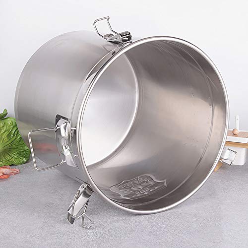 TOOL1SHOoo 6L Airtight Canister Food Stainless Steel Kitchen Cereal Container Grain Kitchen Milk Storage Canister Kitchen Rice Bucket Flour Container Kitchen Bucket With Lid