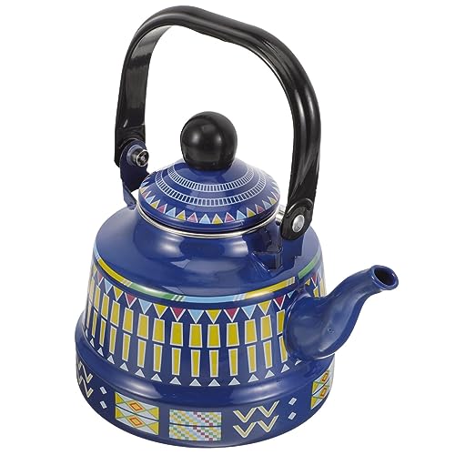 Abaodam Enamel Teapot Vintage Water Kettle Stove Top Tea Kettle Coffee Kettle Warmer with Handle Water Boiling Pot Cold Water Jug Coffee Pot for Kitchen Stovetop