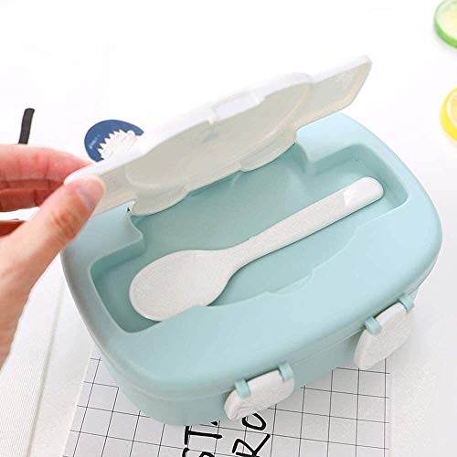 TAPIVA Bento Box Bento Lunch Box Bento Lunch Box for Kids Adults Lunch Containers 2 Compartment,Cute Cartoon Children's Lunch Box Boxes Leakproof,Spoon Included,Microwave and Dishwasher Safe