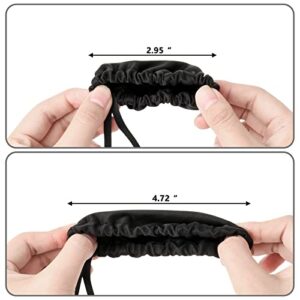 Camera Lens Privacy Webcam Covers Compatible with Logitech HD C270, C310, C505, C920, C922, C922x, Pack of 2 Fabric Dust Cover Case for Most Small Laptop Computer Webcam and Shotgun Camera, Black