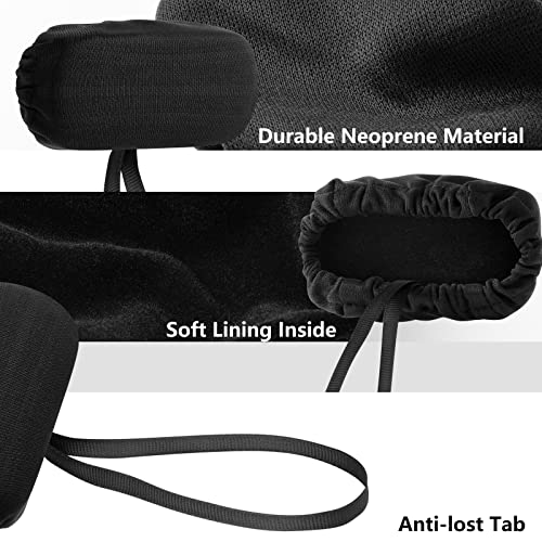 Camera Lens Privacy Webcam Covers Compatible with Logitech HD C270, C310, C505, C920, C922, C922x, Pack of 2 Fabric Dust Cover Case for Most Small Laptop Computer Webcam and Shotgun Camera, Black