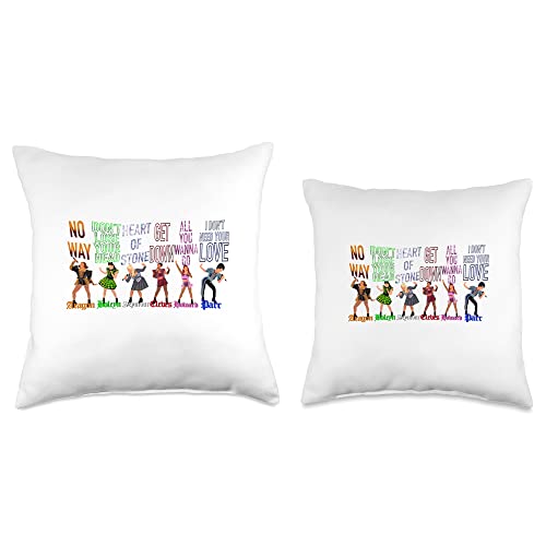 Musicals are my life wives of Henry VIII, six the musical gift, Throw Pillow, 18x18, Multicolor