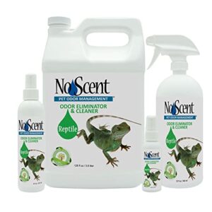 No Scent Reptile Tank Cleaner Spray & Pet Odor Management for Bearded Dragon, Turtle, Lizard Terrarium Freshener (2 Fl Oz / 59 mL)