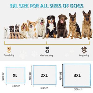 Boscute Super Absorbent & Leak-Proof Jumbo Size 36"x36" Pet Training Dog Pee Pads, Thicken Quick Dry Disposable Puppy Pee Pads, Potty Training Pads for Dogs Cats, Rabbits