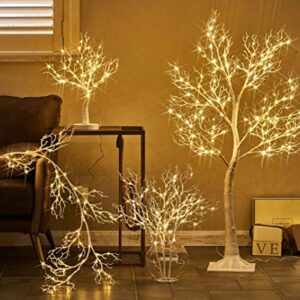 LITBLOOM Lighted Garland with Timer 120 LED Fairy Lights 6FT, Decorative Garland with Lights Battery Operated for Indoor Outdoor Home Fireplace Mantle Christmas Decoration