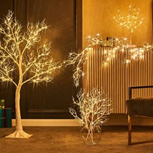 LITBLOOM Lighted Garland with Timer 120 LED Fairy Lights 6FT, Decorative Garland with Lights Battery Operated for Indoor Outdoor Home Fireplace Mantle Christmas Decoration