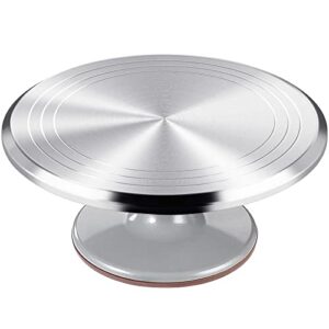 12 inch round aluminum revolving cake decorating stand,cake turntable, rotating cake stand,for cake,pastries and cake decorations