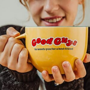 Child's Play Chucky "Good Guys" 24-Ounce Ceramic Soup Mug w/ Spoon | Bowl For Ice Cream, Cereal, Oatmeal | Large Coffee Cup For Espresso, Caffeine | Home & Kitchen Essential | Horror Movie Collectible