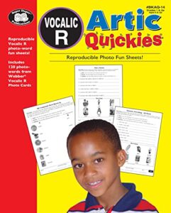 super duper publications | artic quickies® reproducible workbook for vocalic r | speech therapy - articulation worksheets | educational learning resource for children