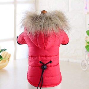 Girl Puppy Clothes Pet Dog Warm Down Cotton-Padded Jacket Costume Puppy Winter Clothe Hoodie Coats